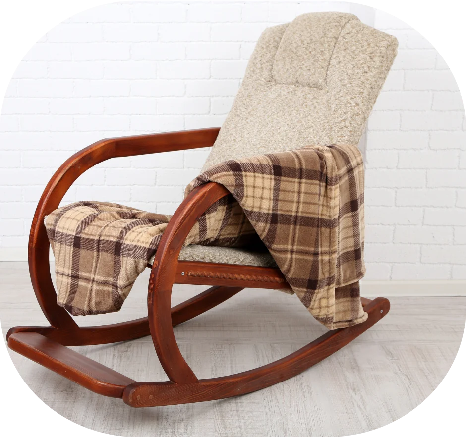 Rocking Chairs-Wooden Crest