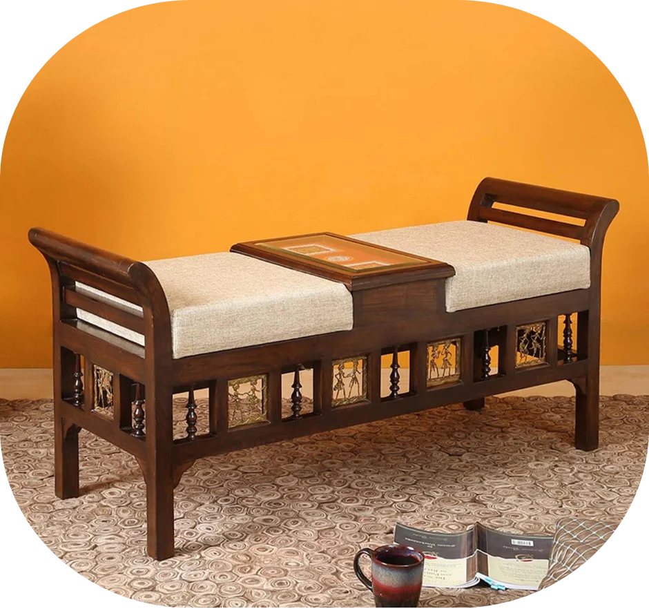 Buy Elegant Wooden Settees Online | Comfort & Style | Wooden Crest
